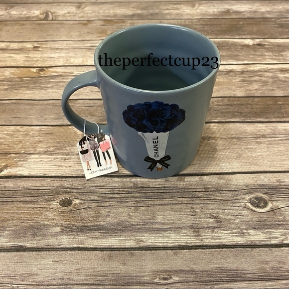 Dining | Blue Chanel Flower Bouquet Mug | Poshmark